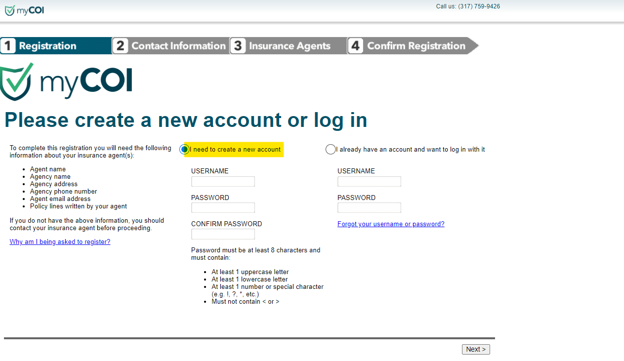 How Do I Register? – myCOI Support