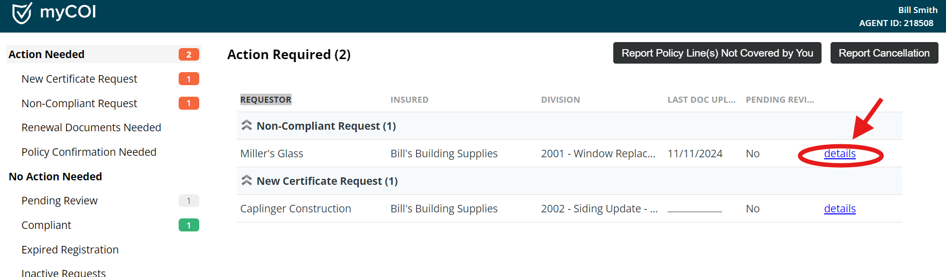 How do I Upload a Certificate of Insurance (COI)? (Agents) – myCOI Support