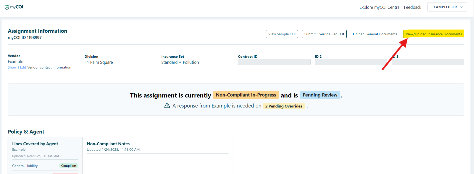 Uploading a Certificate Of Insurance- Customer Instructions – myCOI Support
